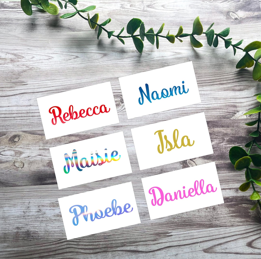 Personalized Waterproof Vinyl Name Stickers: Custom Decals for Water ...