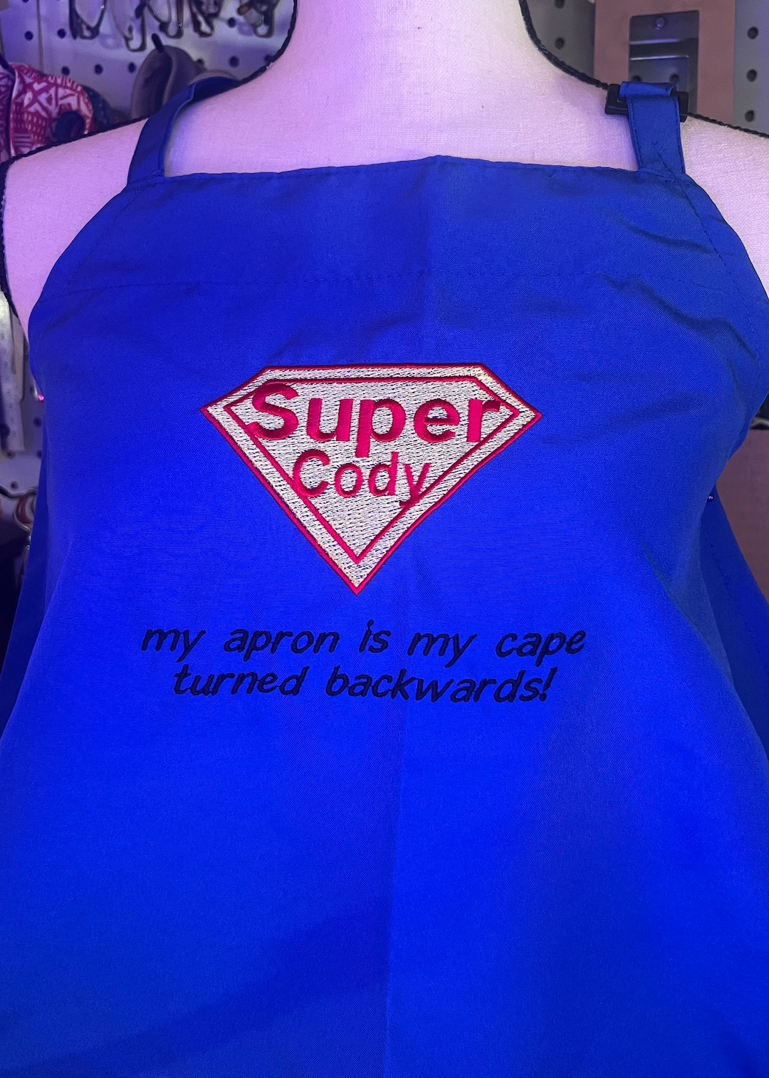 My Apron is My Cape Turned Backwards! Personalized Embroidered Unisex ...