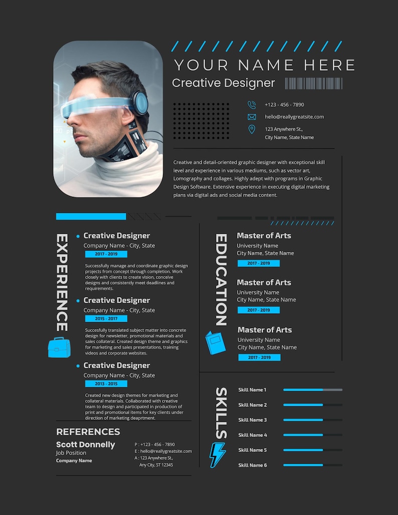 Futureformed Tech & Startup Resume Template and Cover Letter – Bold ...