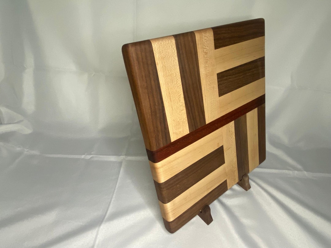 Walnut Maple Padauk Cutting Board With Parquet Pattern - Etsy