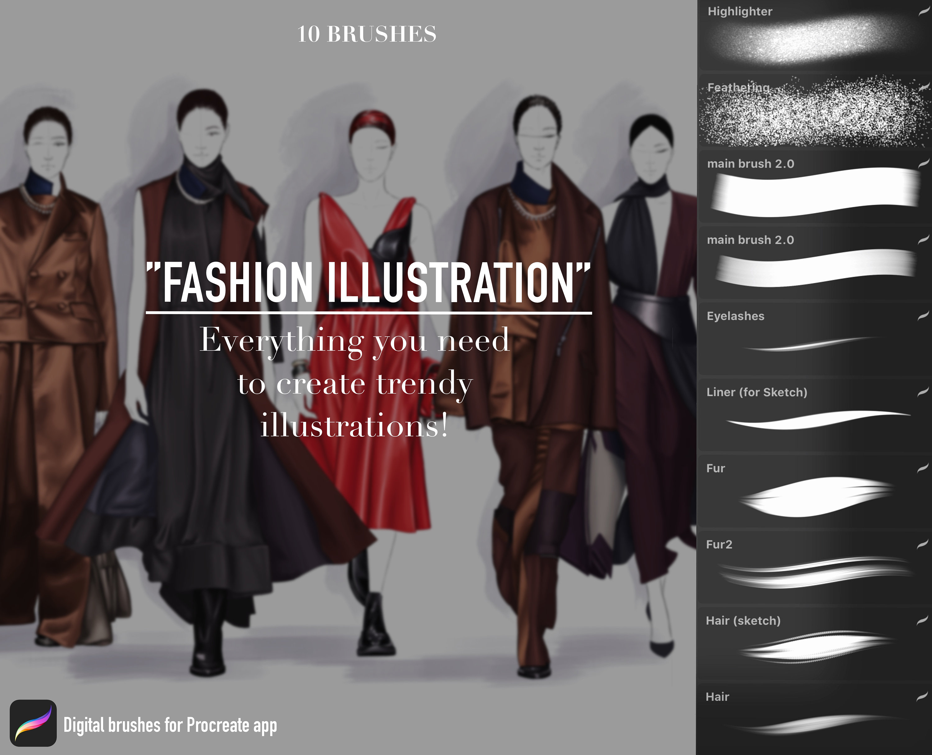 Free Procreate Brushes For Fashion Illustration at Tim Long blog