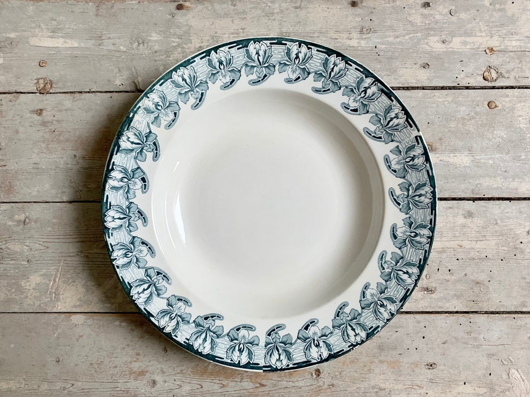 1950s ~ Ironstone Terre De Fer Soup Plate ~ French Antique Made in ...