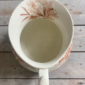 1890s ~ Ironstone Antique Water Pitcher ~ French Antique by Creil Et ...