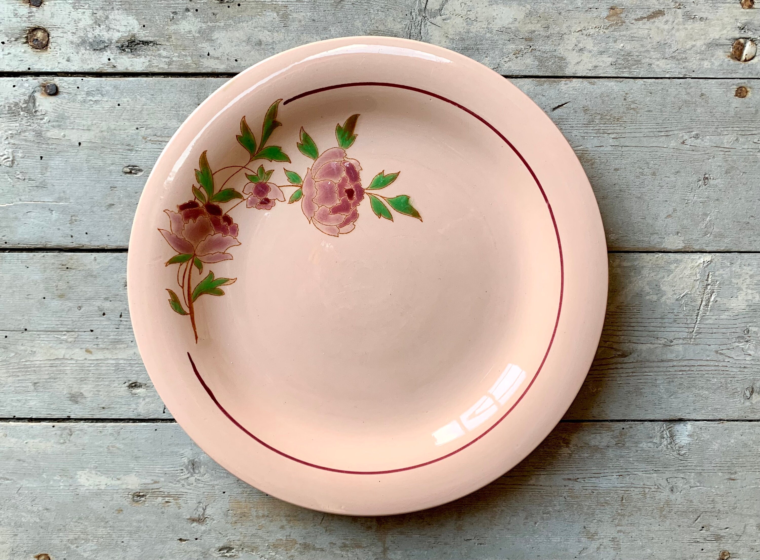 1940s ~ Ironstone Dinner Plate ~ Longwy French Antique ~ Made in France ...