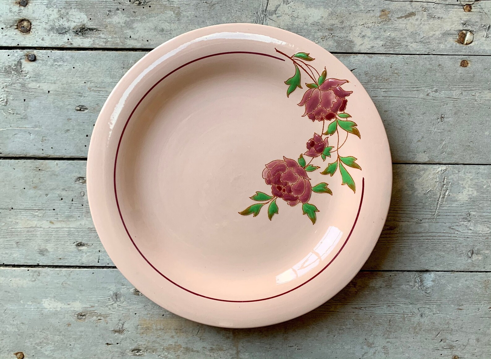 1940s ~ Ironstone Dinner Plate ~ Longwy French Antique ~ Made in France ...