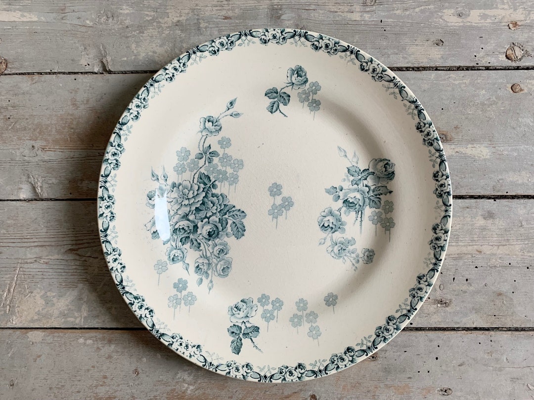 1890s Rare Ironstone Terre De Fer Plate French Antique Made in France ...