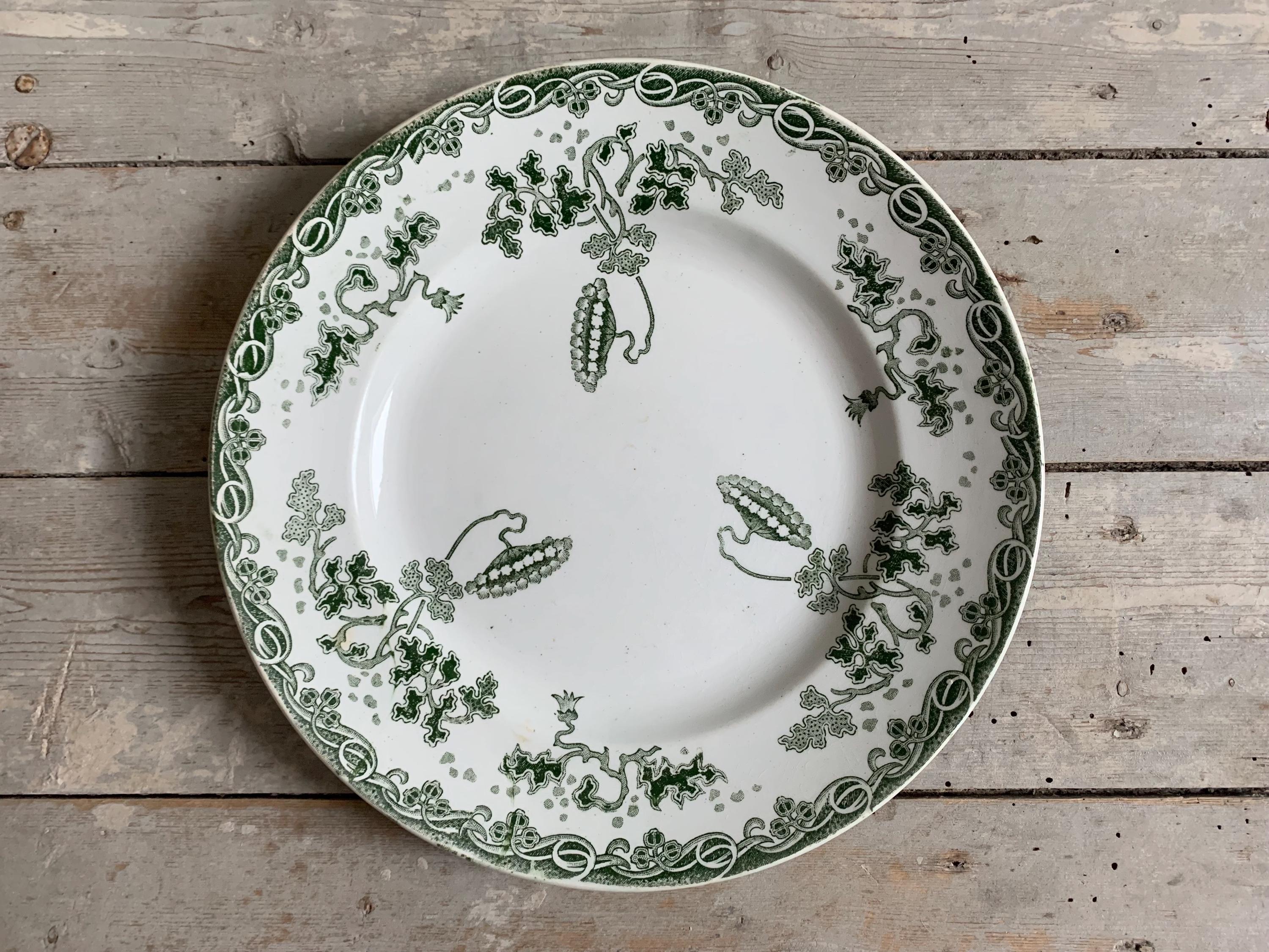1900s ~ Ironstone Terre De Fer Dinner Plate ~ French Antique Made in ...