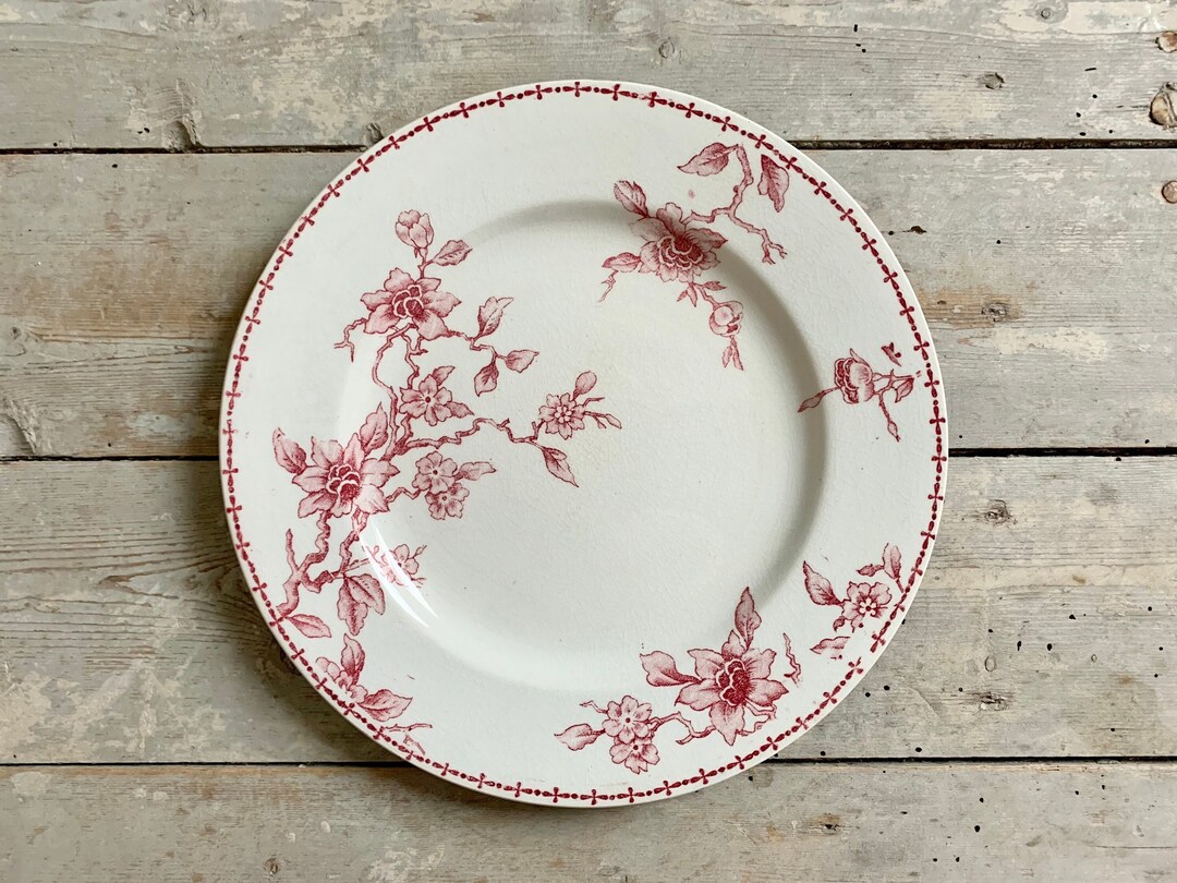 1900s ~ Ironstone Terre De Fer Dessert Plate ~ French Antique Made by ...