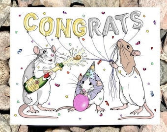 Animal Congrats Card - Etsy