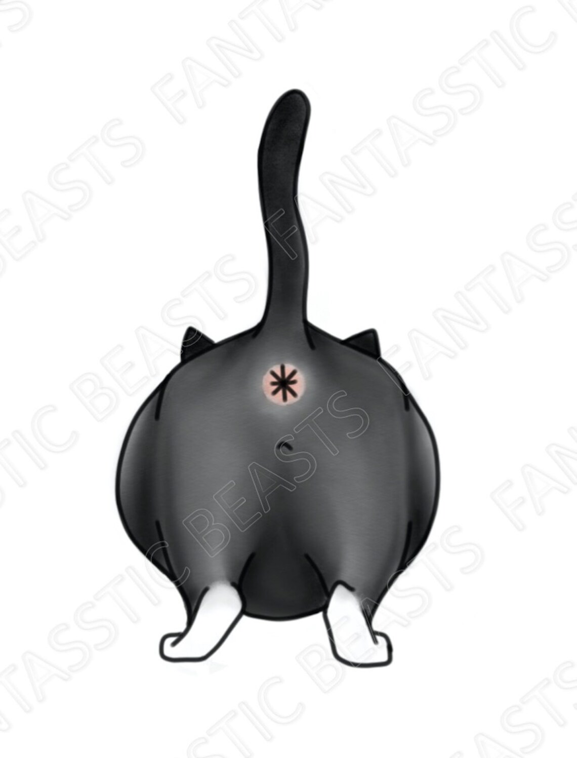 Fat Cat Butt Original Wall Art Funny Cute Gift Digital - Etsy