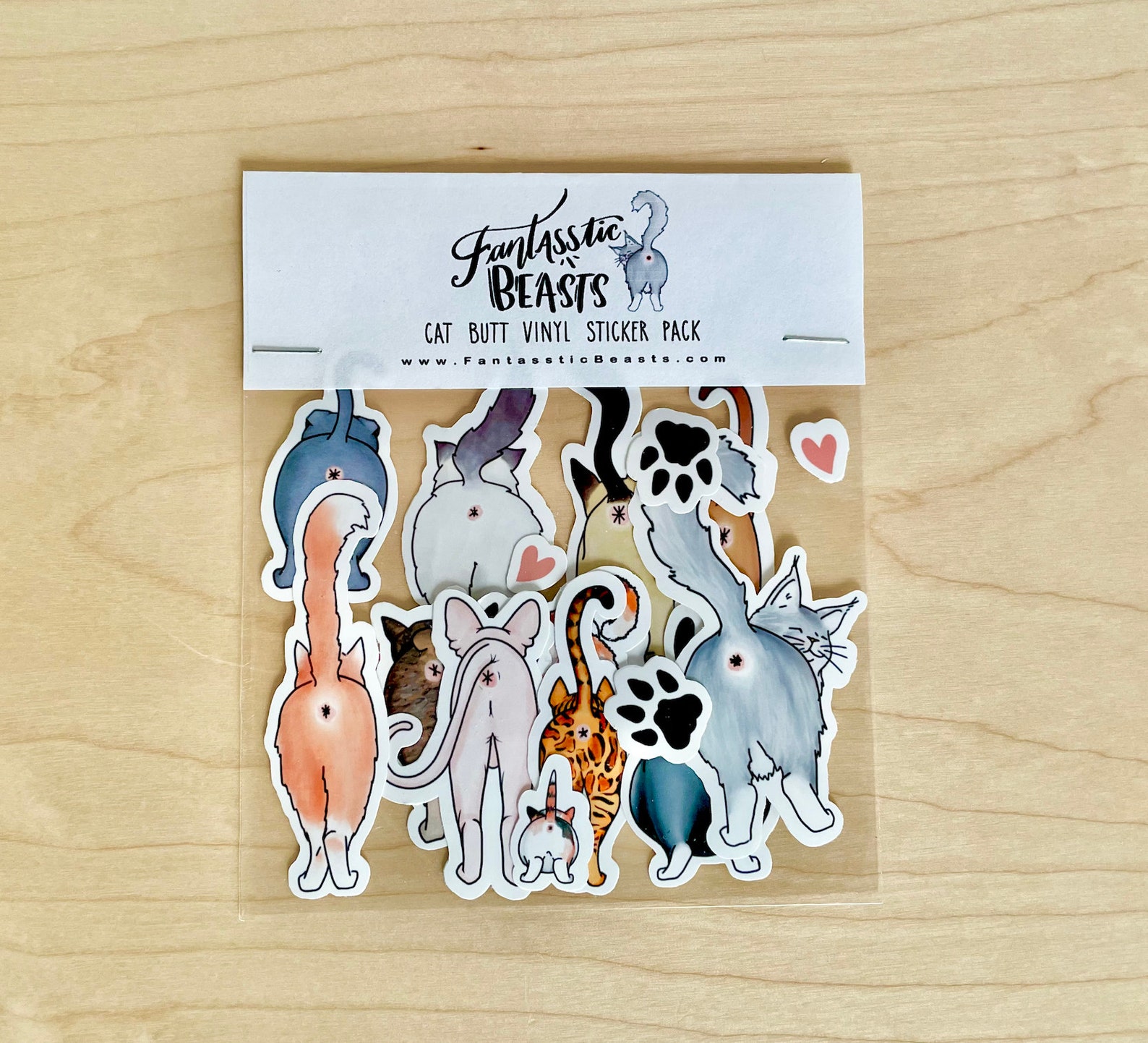 Cat Butt Vinyl Sticker Pack - Etsy