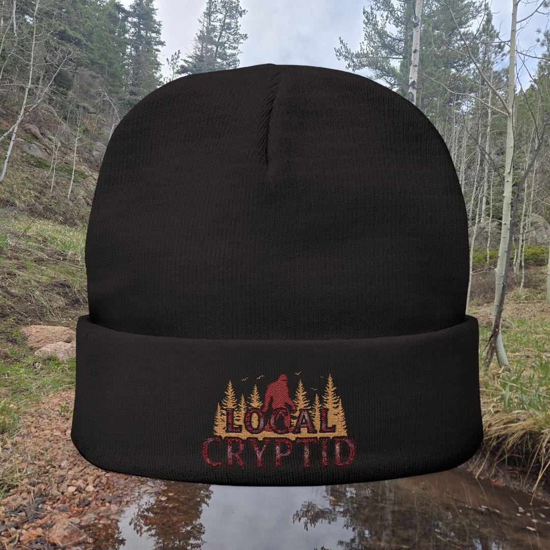 Local Cryptid Knit Beanie (embroidery) - Etsy