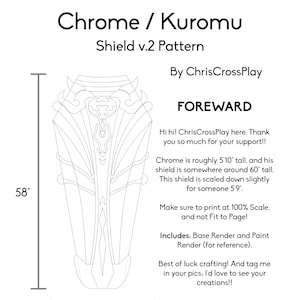 BOFURI Chrome / Kuromu Shield V.2 Pattern for Cosplay - Etsy