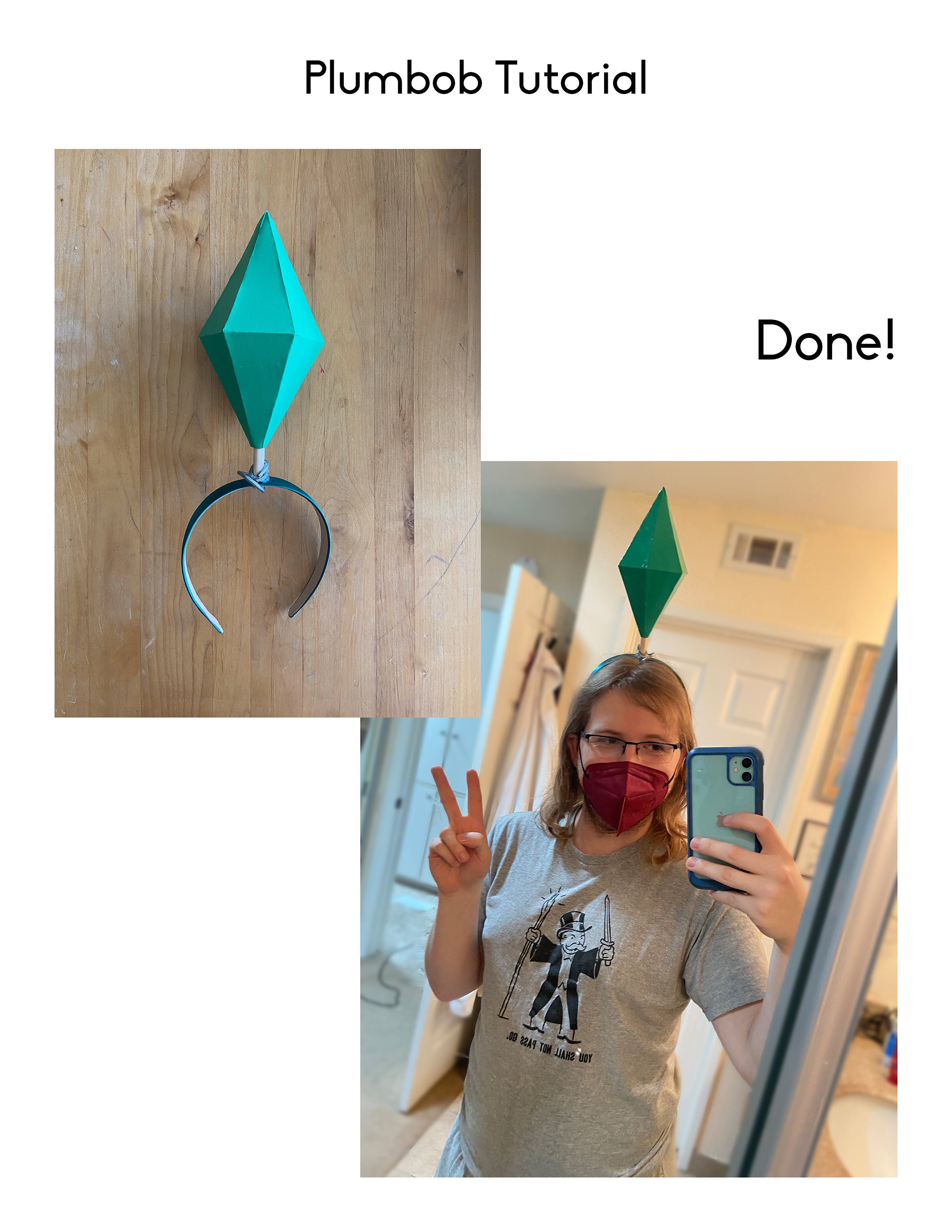 Sims 4 Plumbob Headpiece Diamond Cosplay Pattern - Etsy