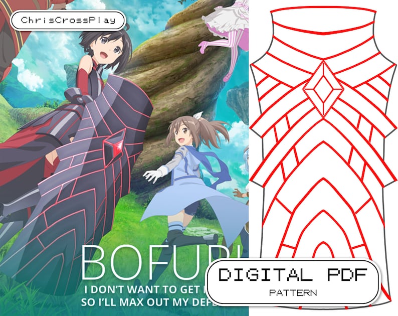 Patrón del escudo de Maple de BOFURI para cosplay - Etsy México