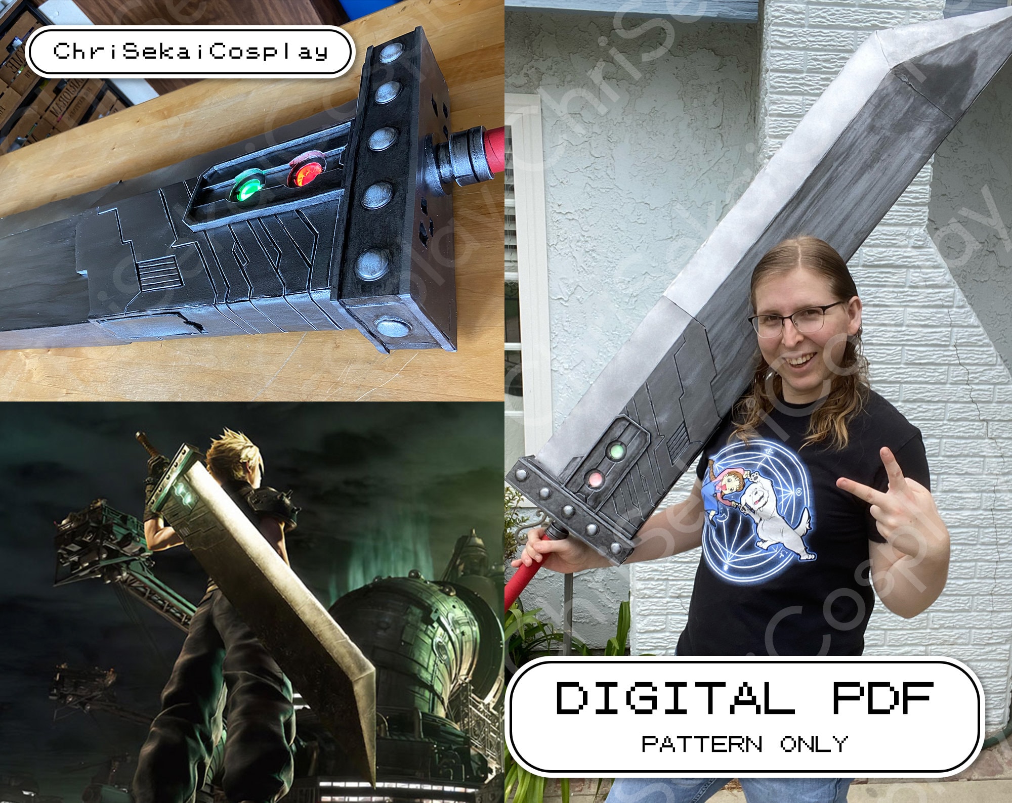 Final Fantasy VII Buster Sword Cosplay Pattern - Etsy