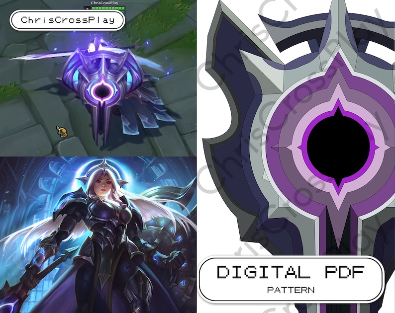 League of Legends Lunar Eclipse Leona Cosplay Shield Pattern - Etsy