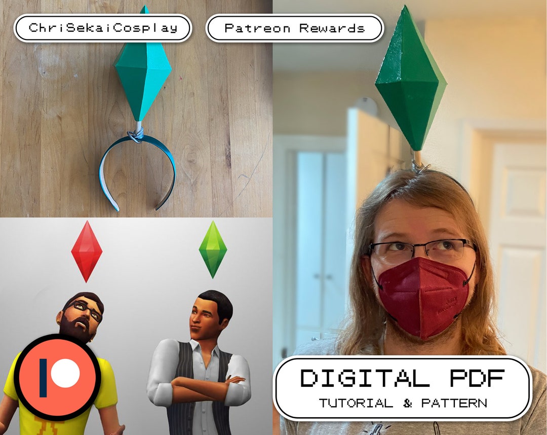 Sims 4 Plumbob Headpiece Diamond Cosplay Pattern - Etsy