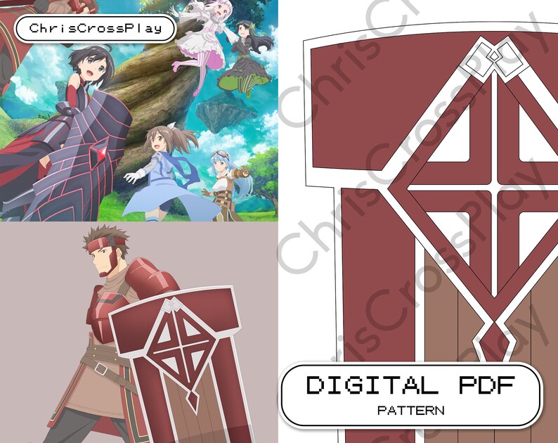 BOFURI Chrome / Kuromu Shield V.1 Pattern for Cosplay - Etsy