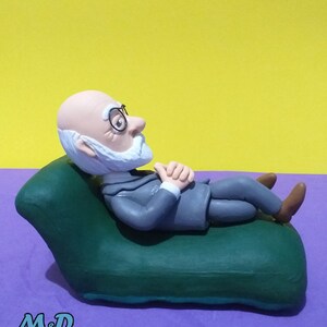 Sigmund Freud Reflecting on the Divan / Freud Figurine / Freud Handmade ...