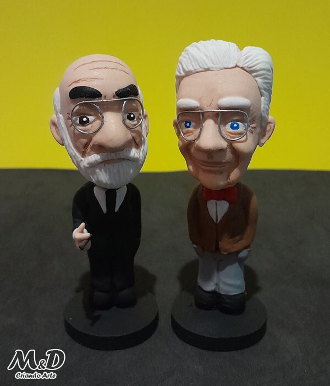 Sigmund Freud + Aaron Beck / Handmade Figures / Cold Porcelain - Etsy