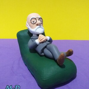 Sigmund Freud Reflecting on the Divan / Freud Figurine / Freud Handmade ...