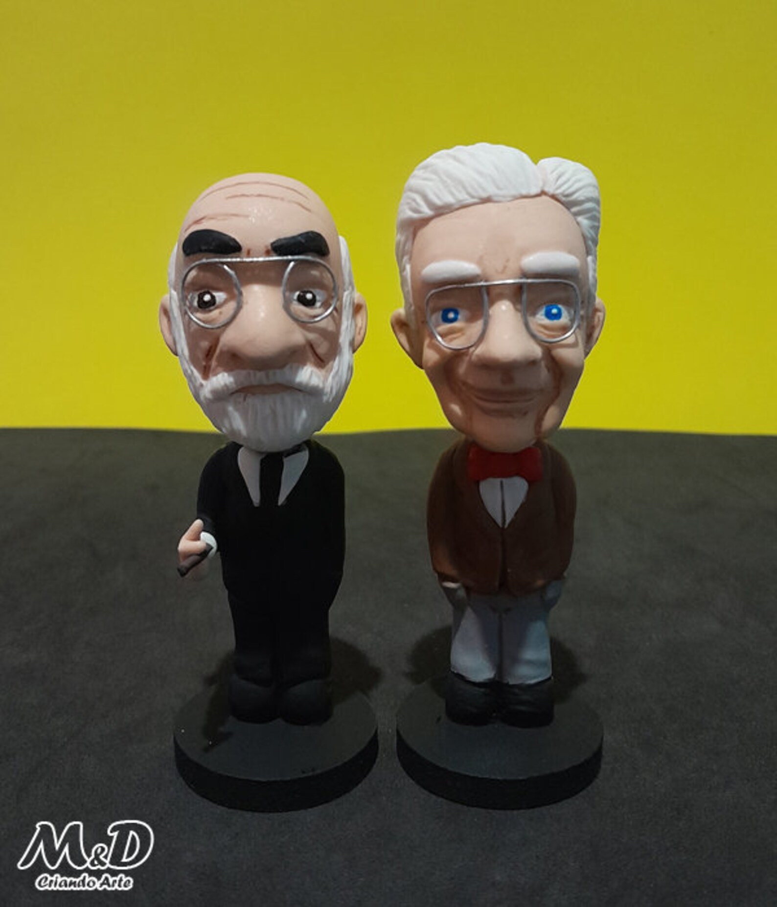 Sigmund Freud + Aaron Beck / Handmade Figures / Cold Porcelain - Etsy UK