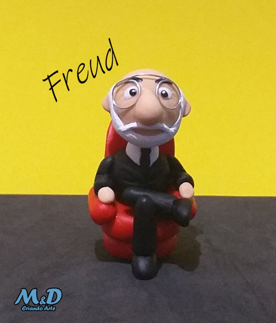 Sigmund Freud in the Armchaire / Figurine Freud / Freud Handmade Figure ...