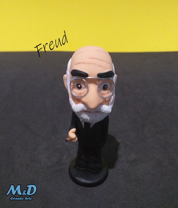 Sigmund Freud / Figurine Freud / Freud Handmade Figure / Cold Porcelain ...