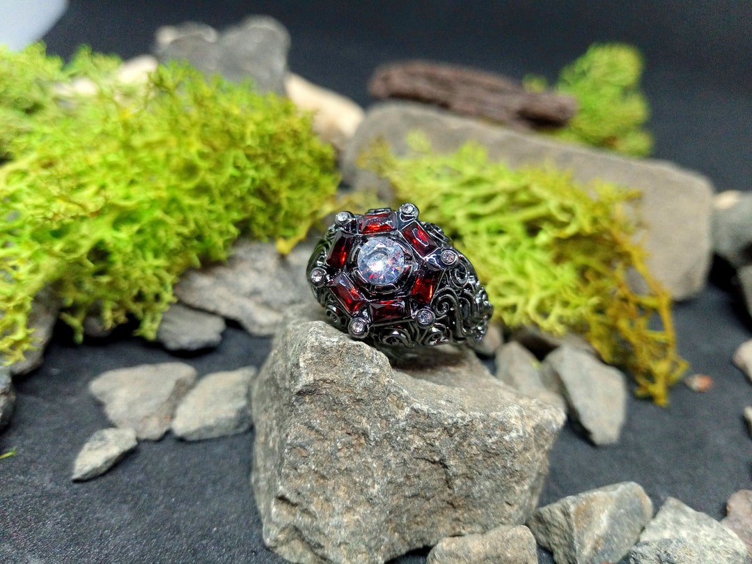 Gothic Crystal Ring Women's Jewelry Nature - Etsy