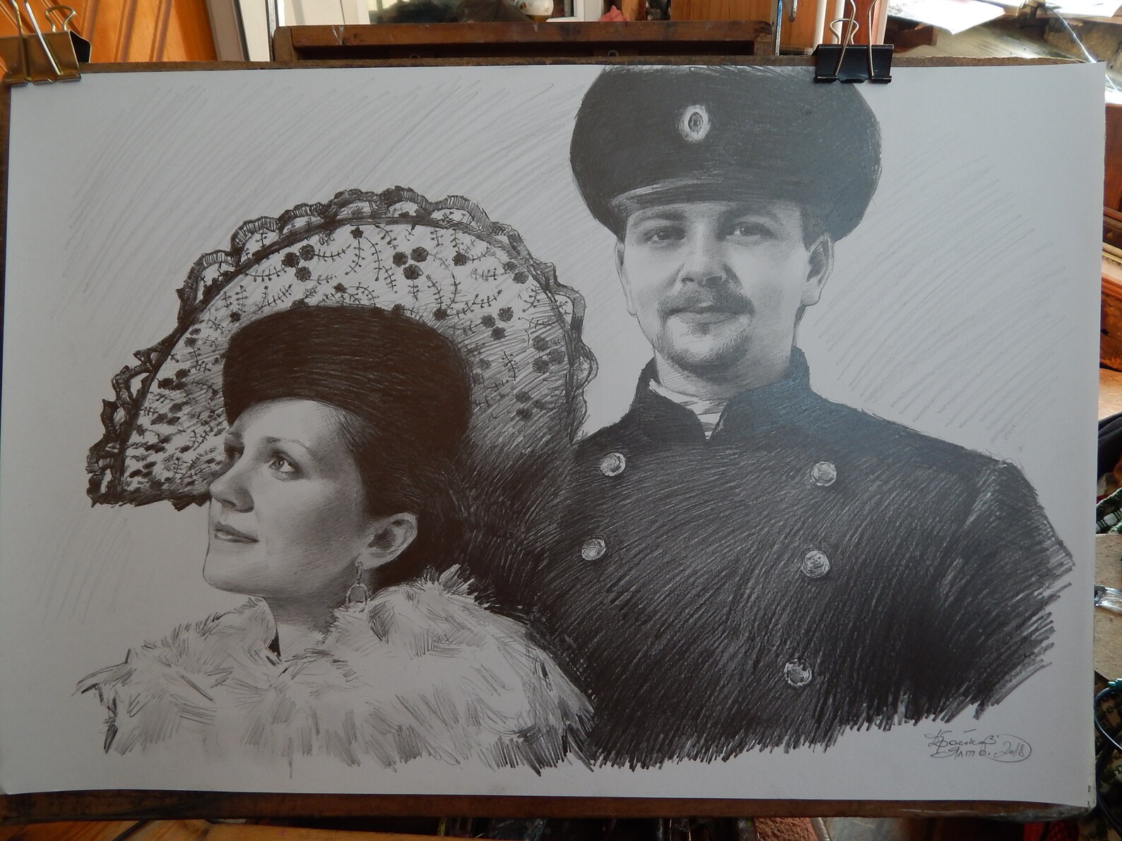 3 Persons Digital Custom Portrait From Photo Pencil Portrait | Etsy