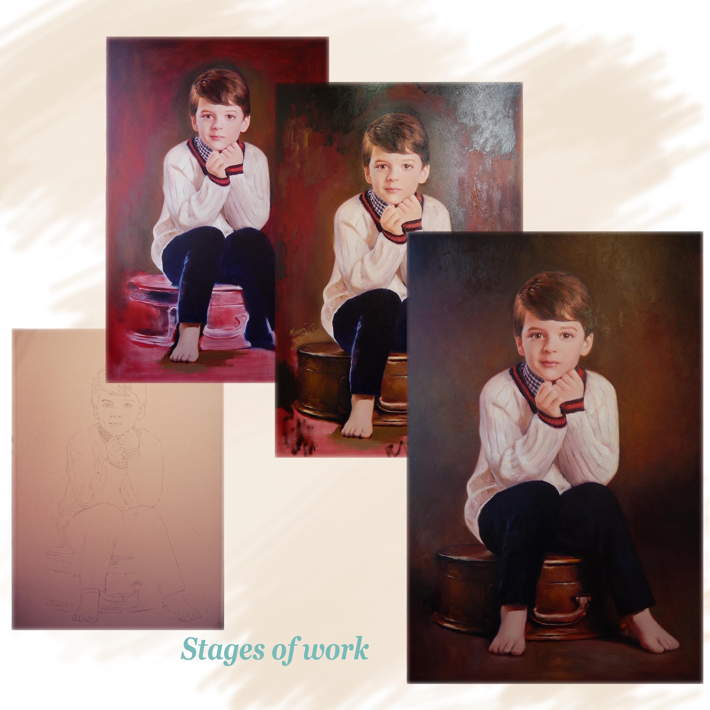 Custom Portrait From Photo, Oil Portrait Handmade. Realistic Oil ...