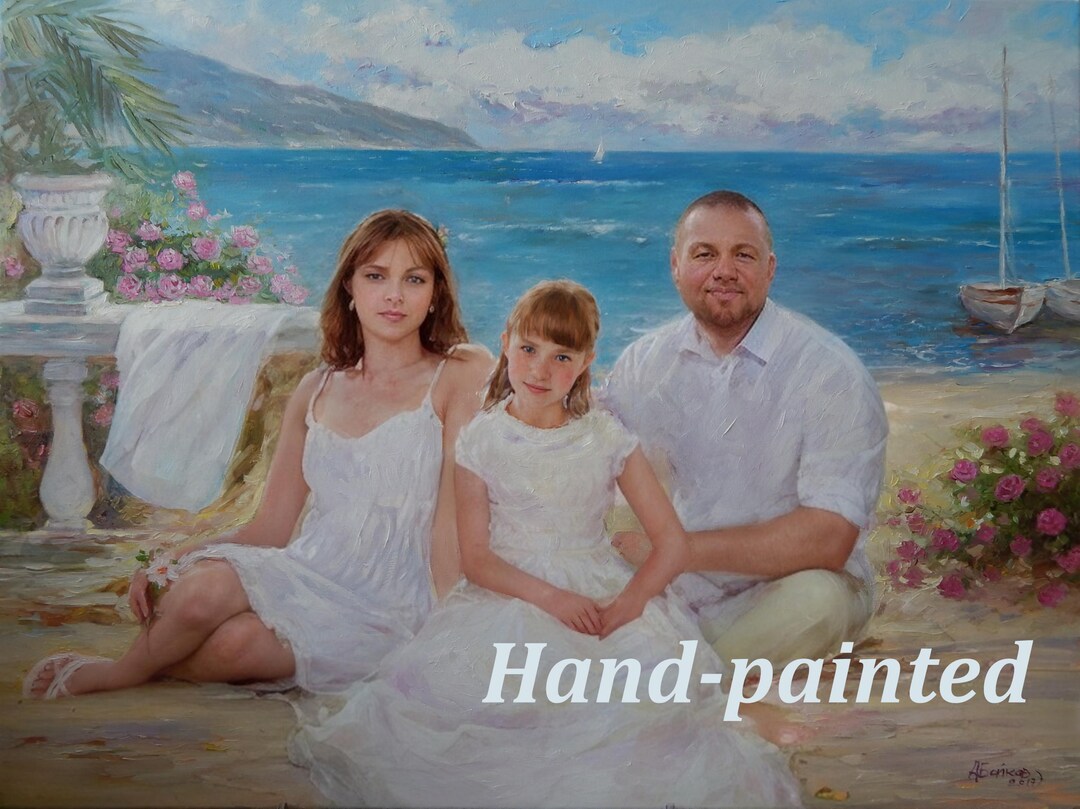 Custom Hand-painted Portrait From Photo, Personal Portrait, Family ...