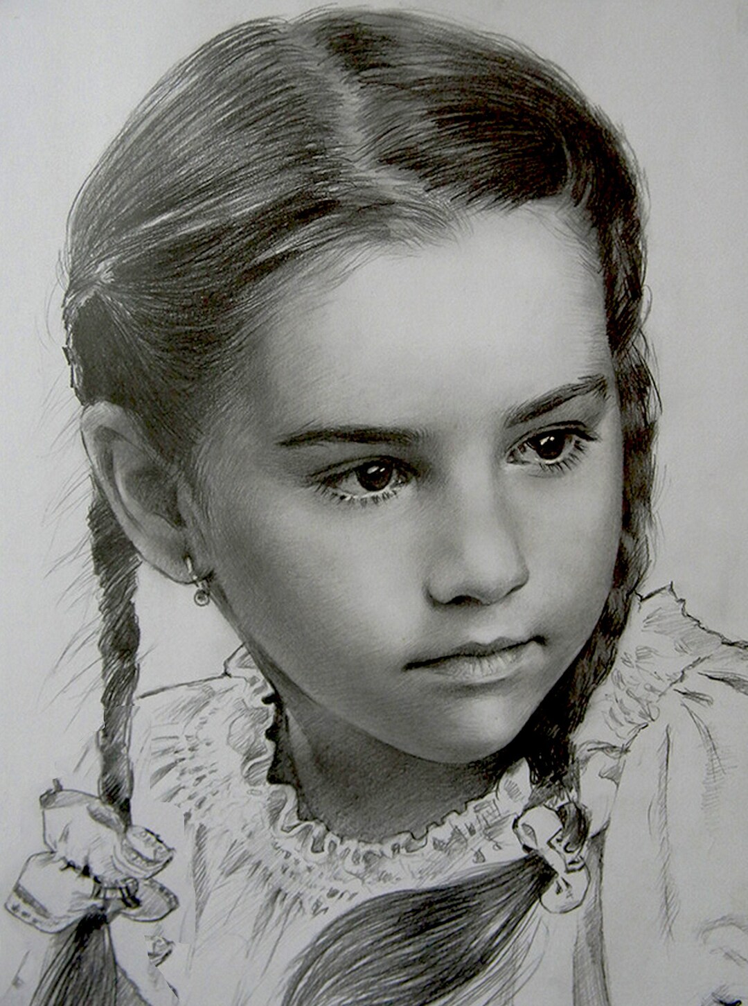 Custom Pencil Portrait From Photo: Realistic Hand-drawn Sketch (digital ...