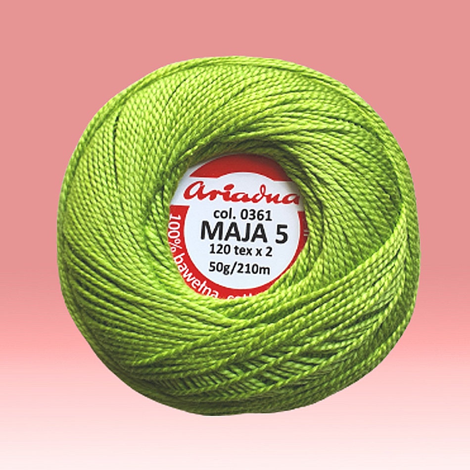 Embroidery Crochet Thread Size 5 Mercerized Cotton Yarn, 10 Colors ...