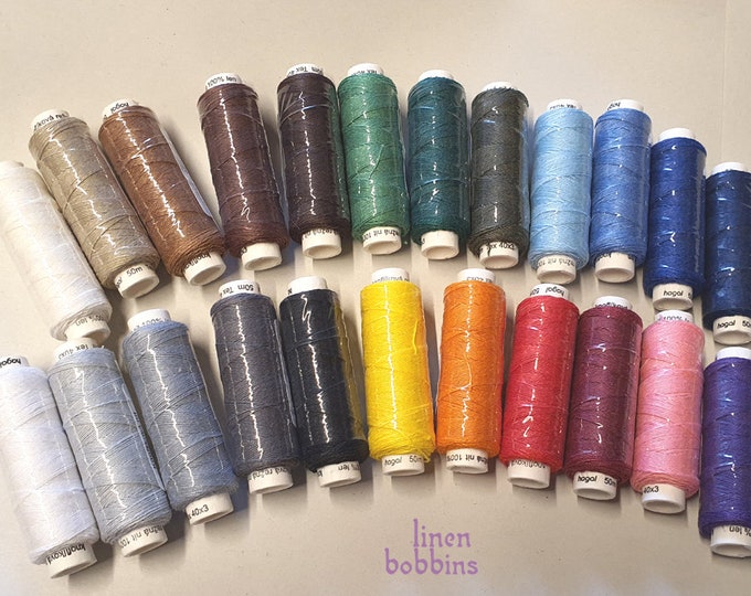 Linen Thread Thin Soft, Big Spools 500m for Hand or Machine Sewing ...
