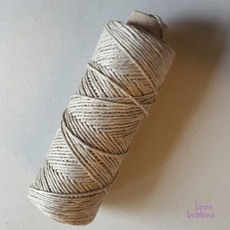 1/5/10 Bobbins of Linen Cord Linen Threads 3 Ply Natural Grey/beige ...