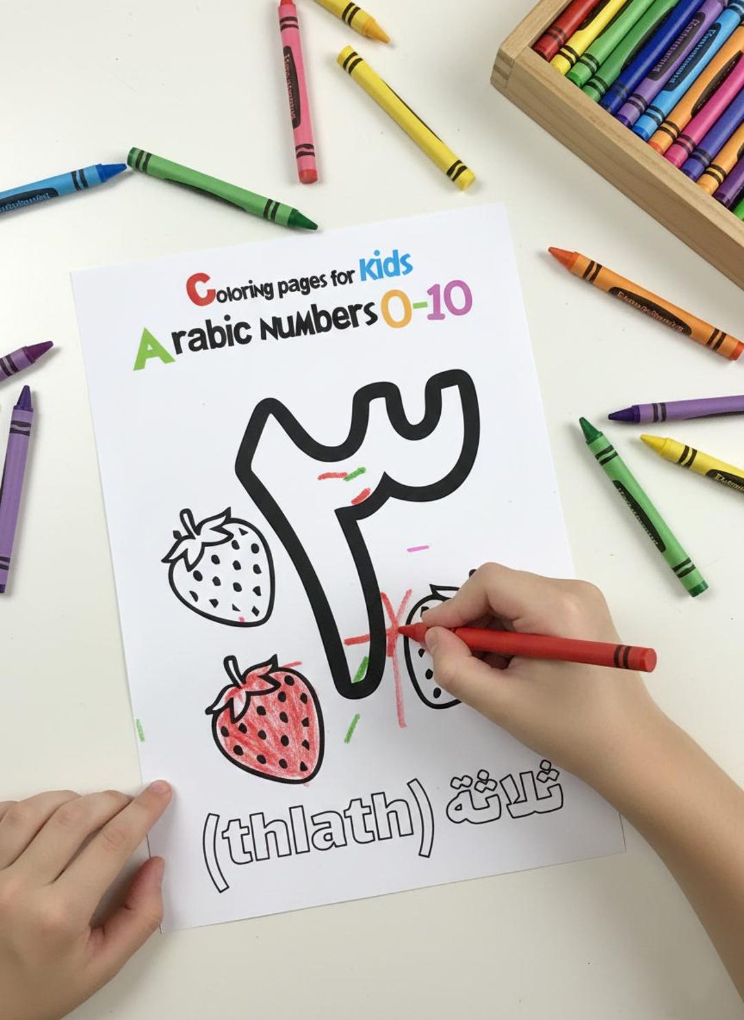 Arabic Worksheets for Kids Arabic Coloring Page Arabic Numbers 0–10 ...