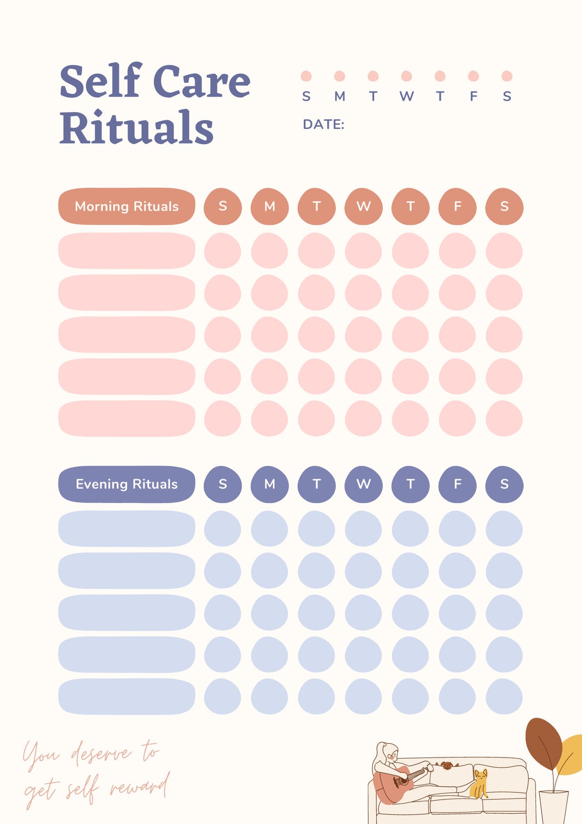 Editable Self Care Planner, Self Care, Monthly Planner, Self Love ...