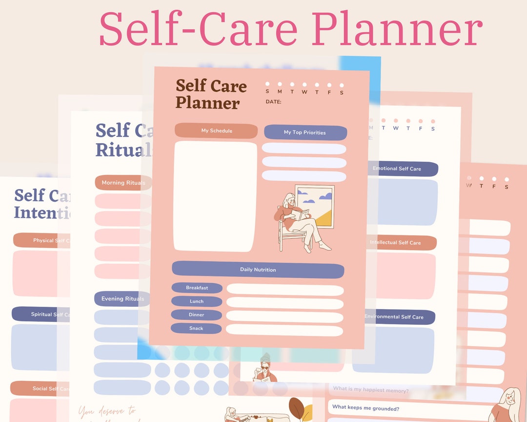 Editable Self Care Planner, Self Care, Monthly Planner, Self Love ...