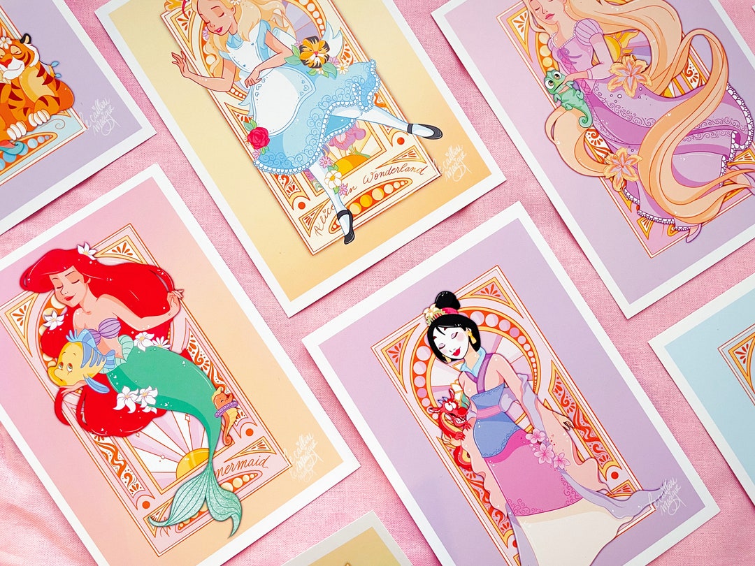Disney A6 Princess Card - Etsy