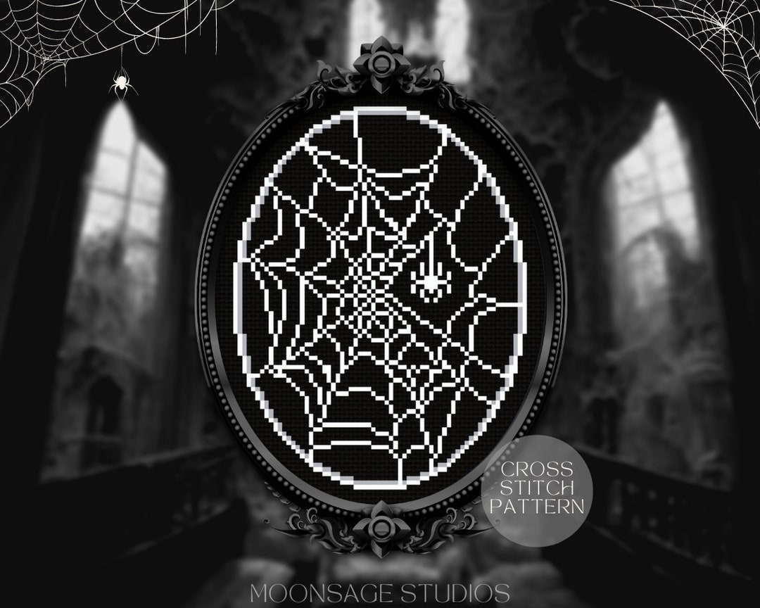 Spiderweb - Gothic Cross Stitch Pattern | Witchy Cross Stitch | Digital ...