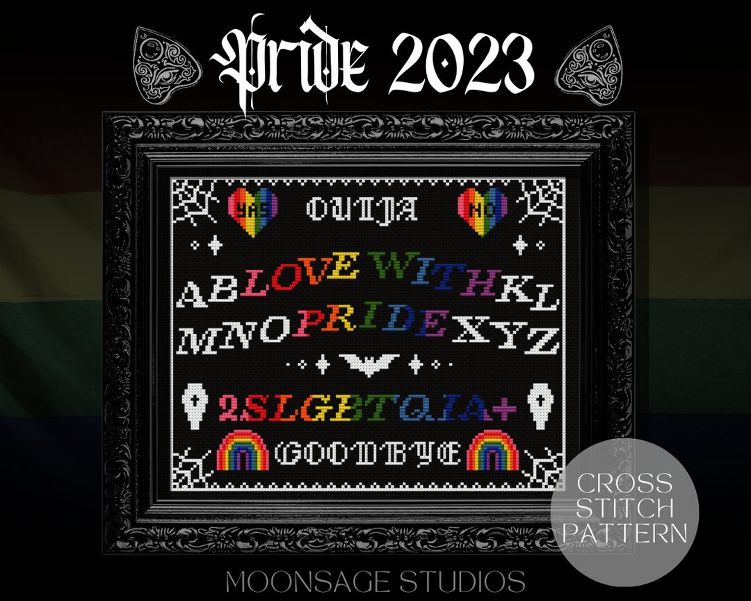 Pride Spirit Board - Gothic Cross Stitch Pattern | Witchy Cross Stitch ...