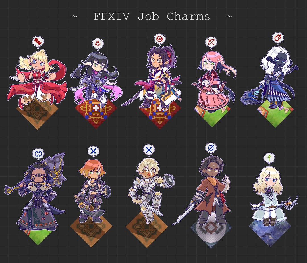 FFXIV Stormblood Job Charms - Etsy