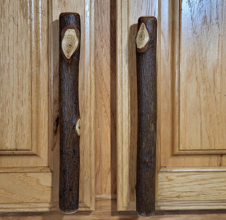 Rustic Hickory, Bark-on, Log -- Cabinet, Drawer Pulls, Handles for ...