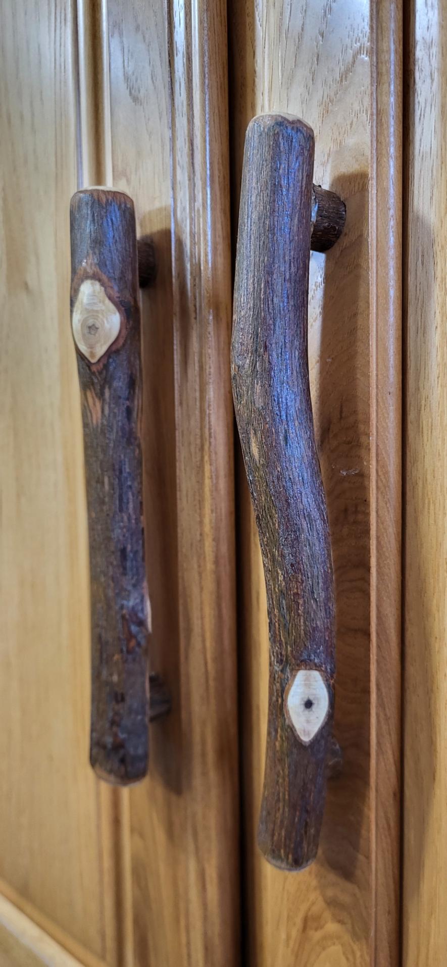Rustic Hickory, Bark-on, Log -- Cabinet, Drawer Pulls, Handles for ...