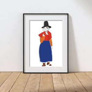 Rude Welsh Lady Art Print: Wales Poster (A4) - Etsy UK