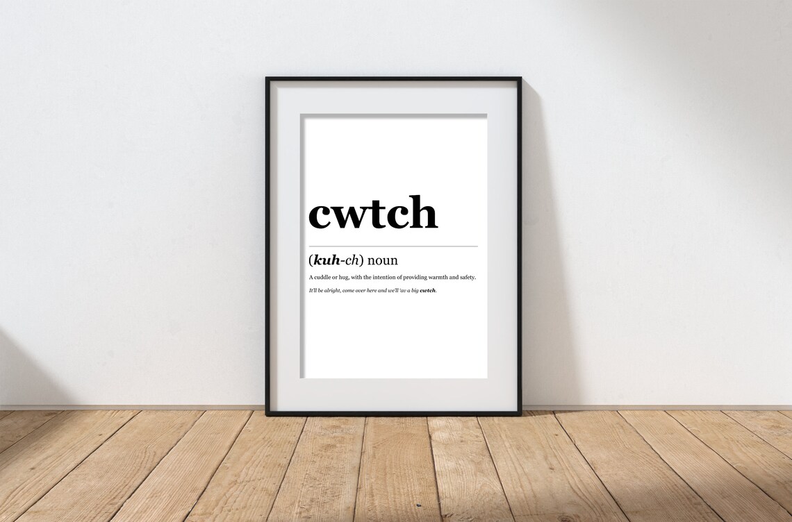 Cwtch Definition Print: Welsh Word Art, A4 Size - Etsy UK
