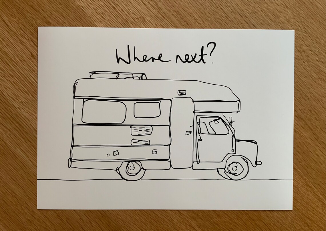 A4 Motorhome Print Motorhome Wall Art Motorhome Drawing - Etsy UK
