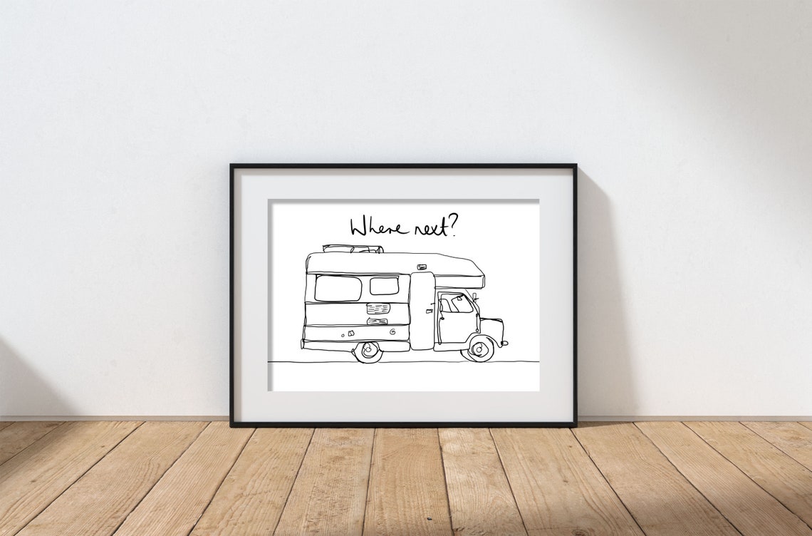 A4 Motorhome Print Motorhome Wall Art Motorhome Drawing - Etsy UK